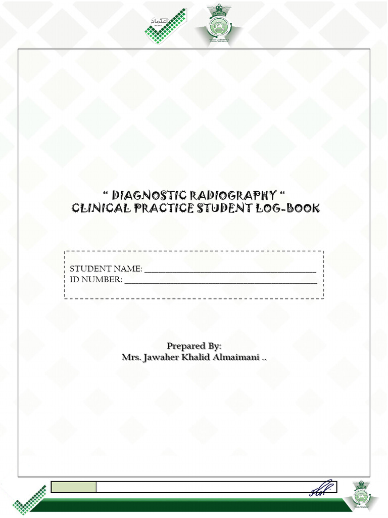 DRT Clinical Practice Student Log-Book | PDF | Angiography | Medical Specialties