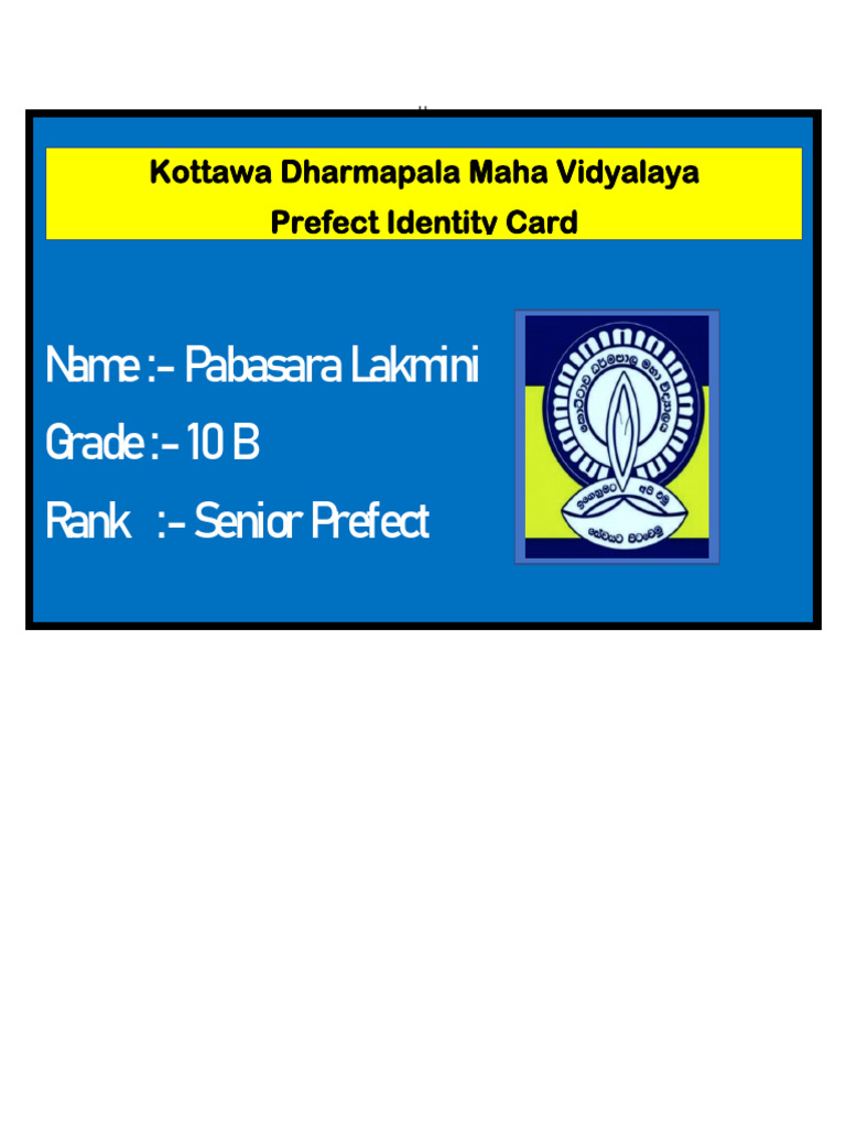 Prefect ID Edited 3 | PDF