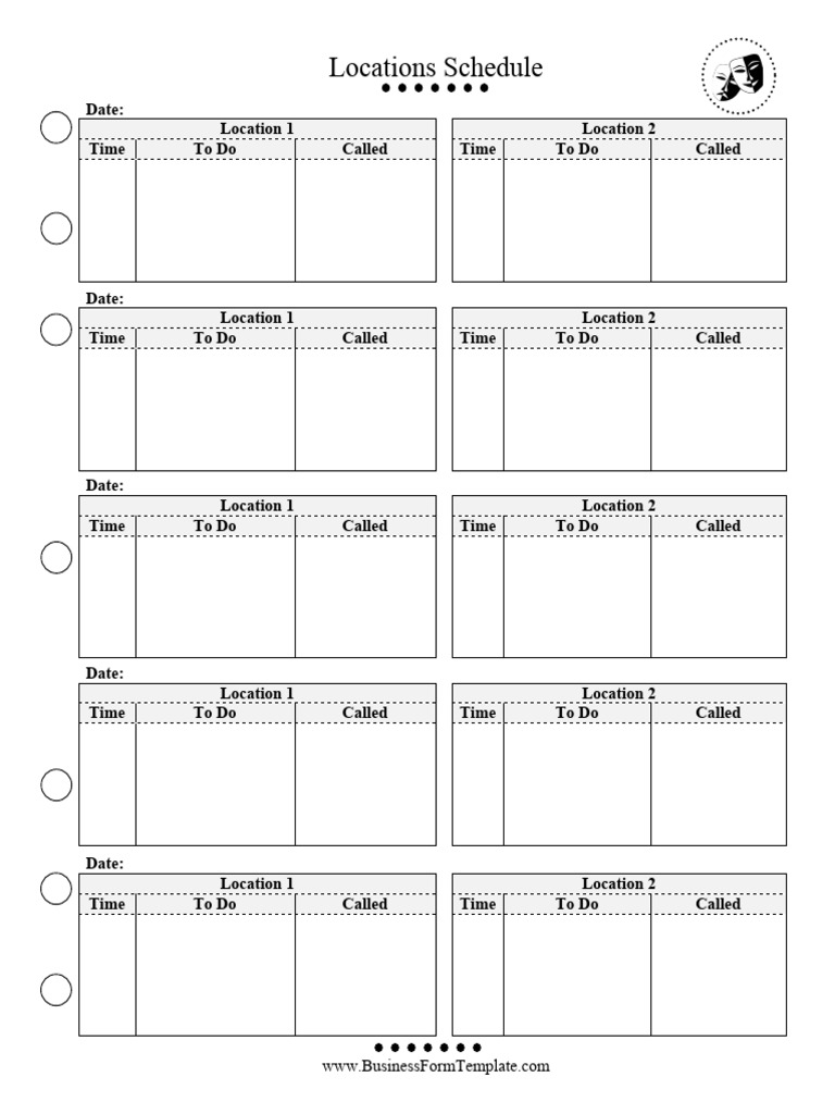 Multiple Location Schedule | PDF
