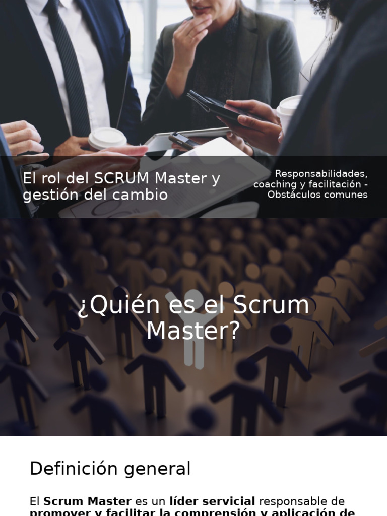 SCRUM Master y Gestión Del Cambio | PDF | Scrum (desarrollo de software)