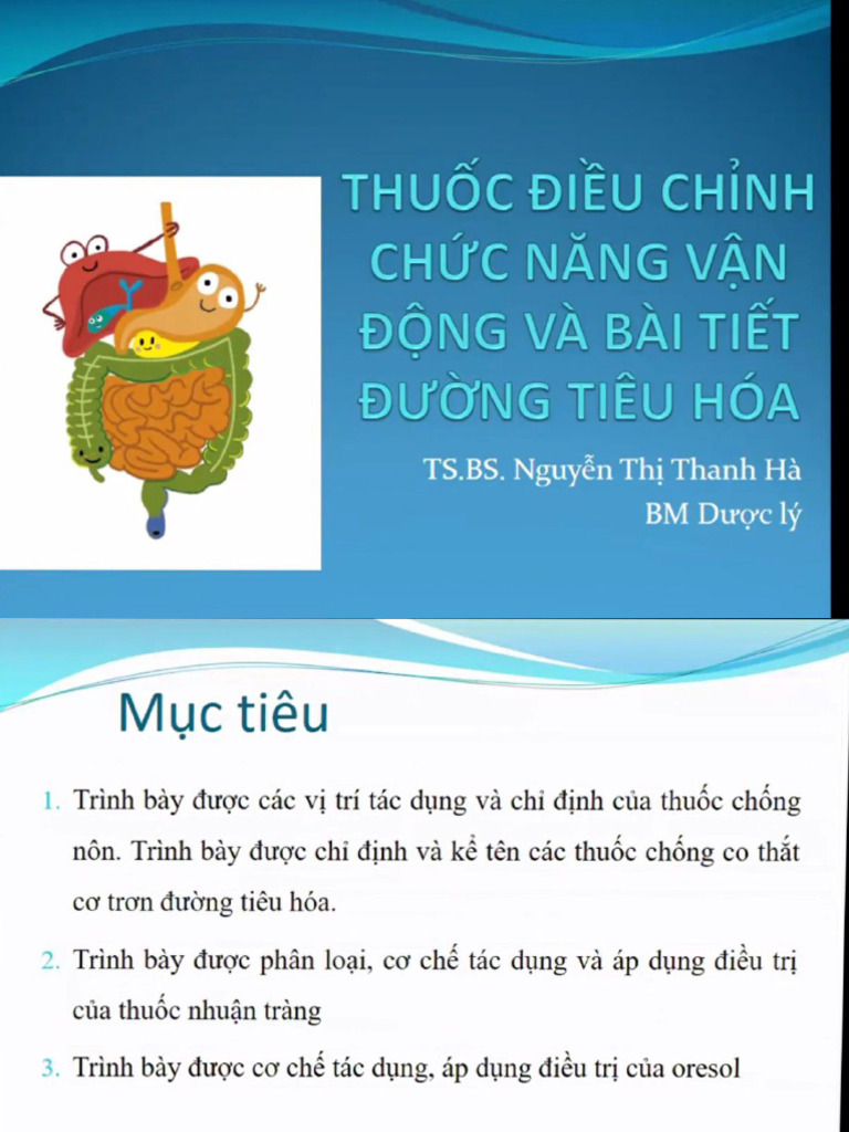 thuốc điều chỉnh chức năng van dong bai tiet đg tieu hoa Lec13 | PDF