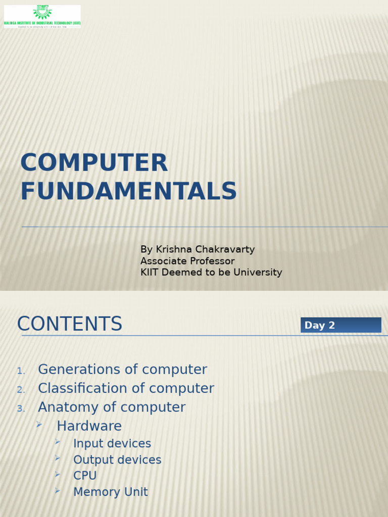 2 COMPUTER FUNDAMENTALS - Anatomy | PDF | Random Access Memory | Read ...