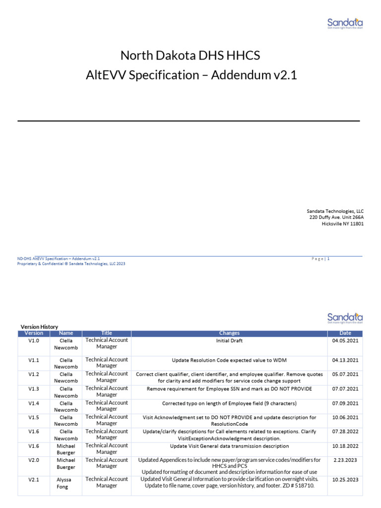 ND-DHS - HHCS - AltEVV Specification - Addendum v2.1 Final | PDF | String (Computer Science ...