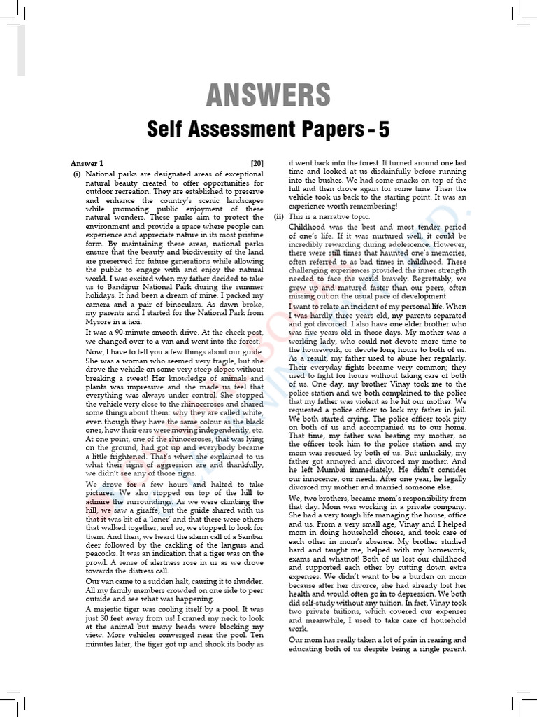 Https App - Oswaalbooks.com Download Sample-Qp Subsolution 723self Assessment Paper-5 | PDF