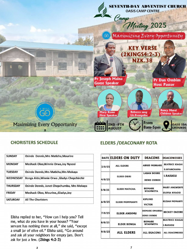 Oasis Camp Programme | PDF