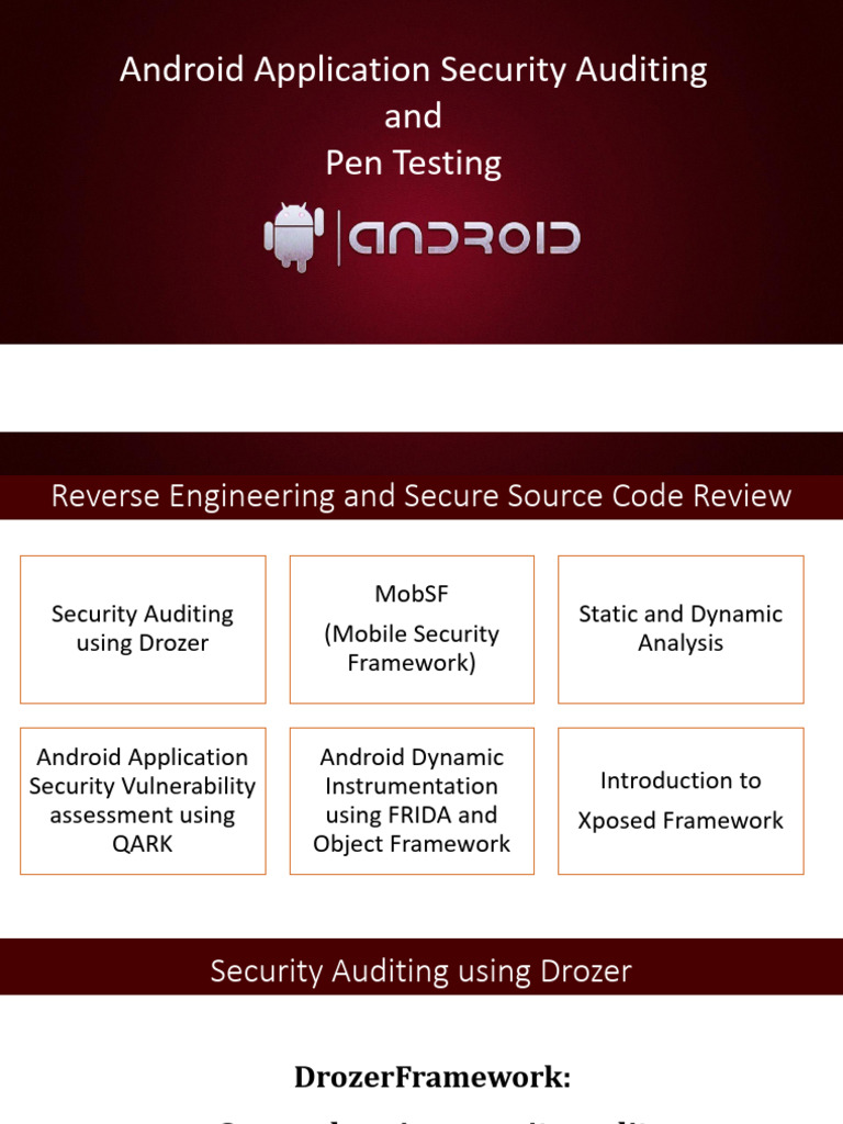 Android Application Security Auditing and Pen Testing | PDF | Android ...