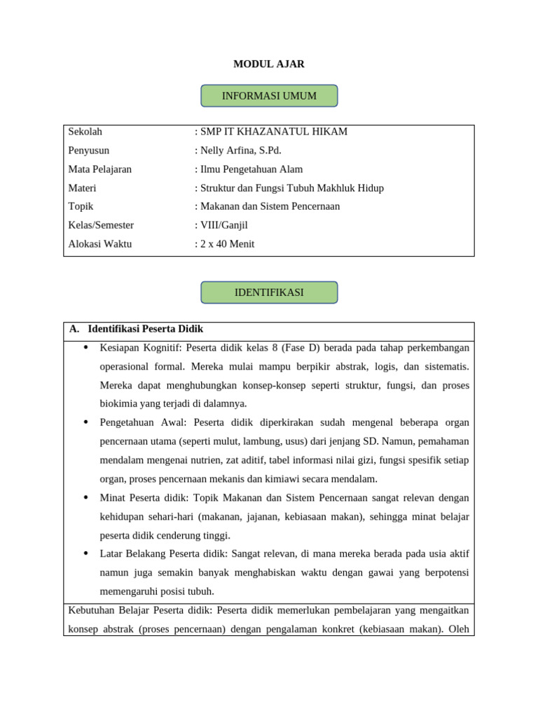 Modul Ajar Edit | PDF