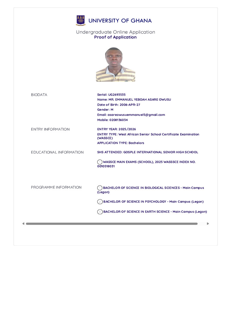 Asare Emmanuel Yeboah Ug | PDF