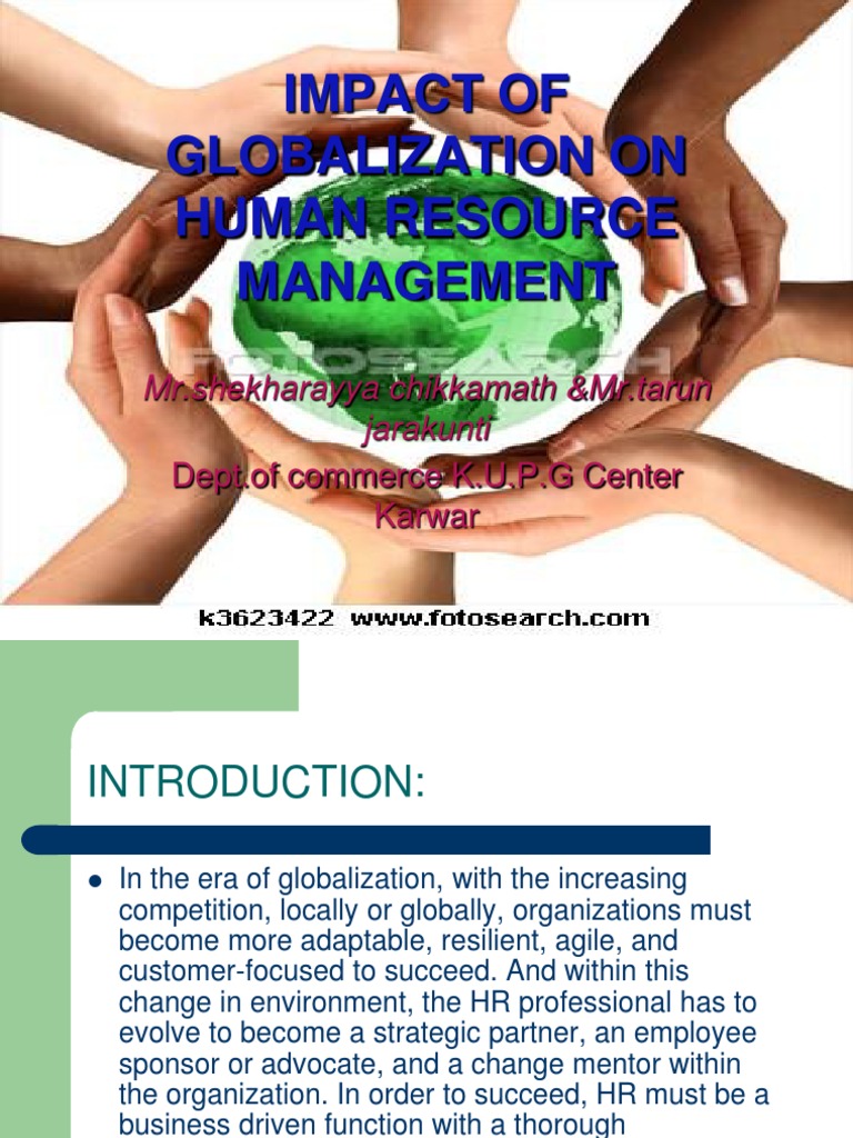 Globalization's Impact on HR Management | PDF | Human Resource ...