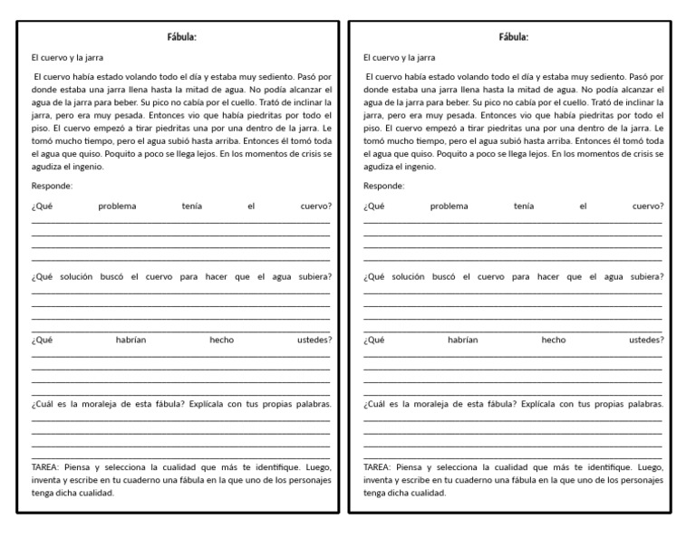 Tarea de La Fabula | PDF