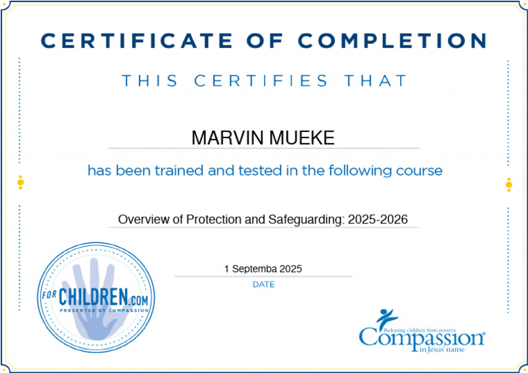 Overview of Protection and Safeguarding 2025-2026 - Certificate of ...
