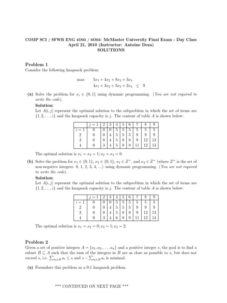 Exam 2010 Solutions PDF | PDF | Graph Theory | Mathematical Relations
