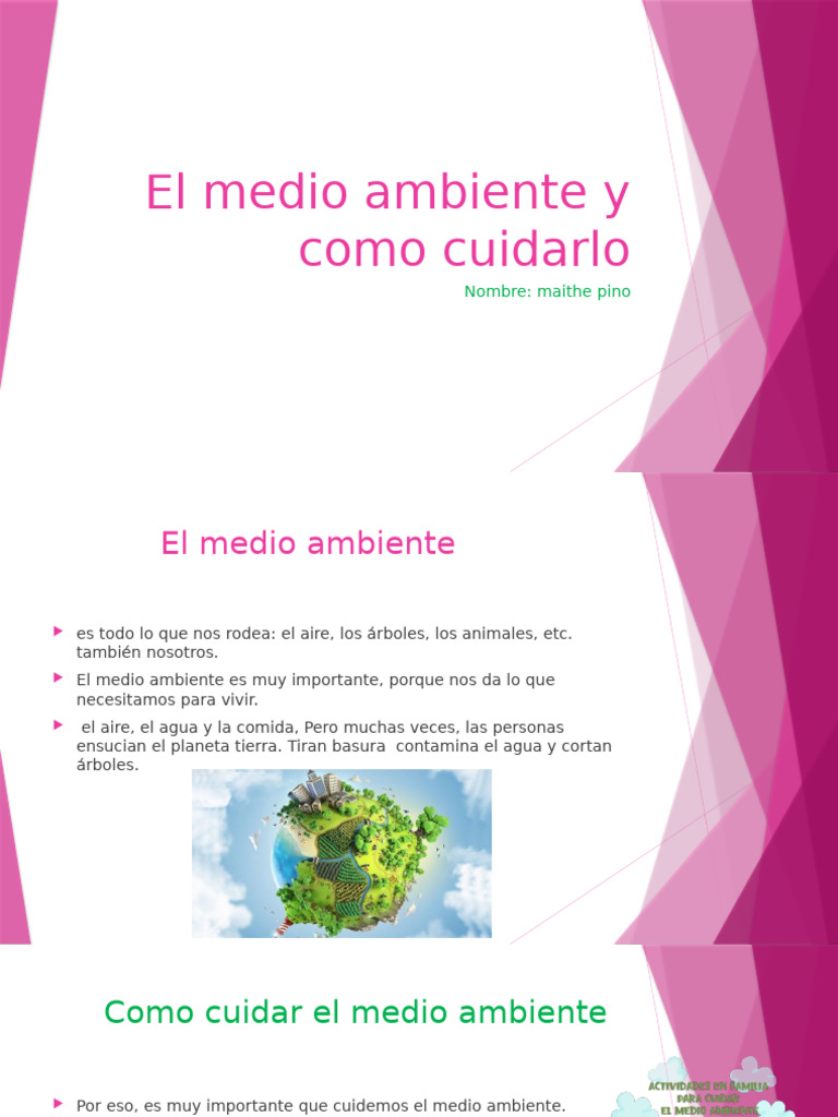 El Medio Ambiente y Como Cuidarlo | PDF