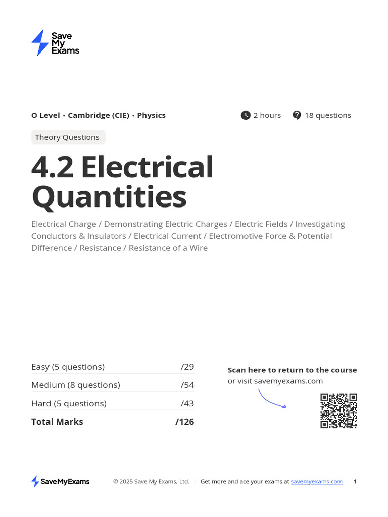 4 2 Electrical Quantities yg28vnyfzpYxRdHK | PDF | Electric Current ...