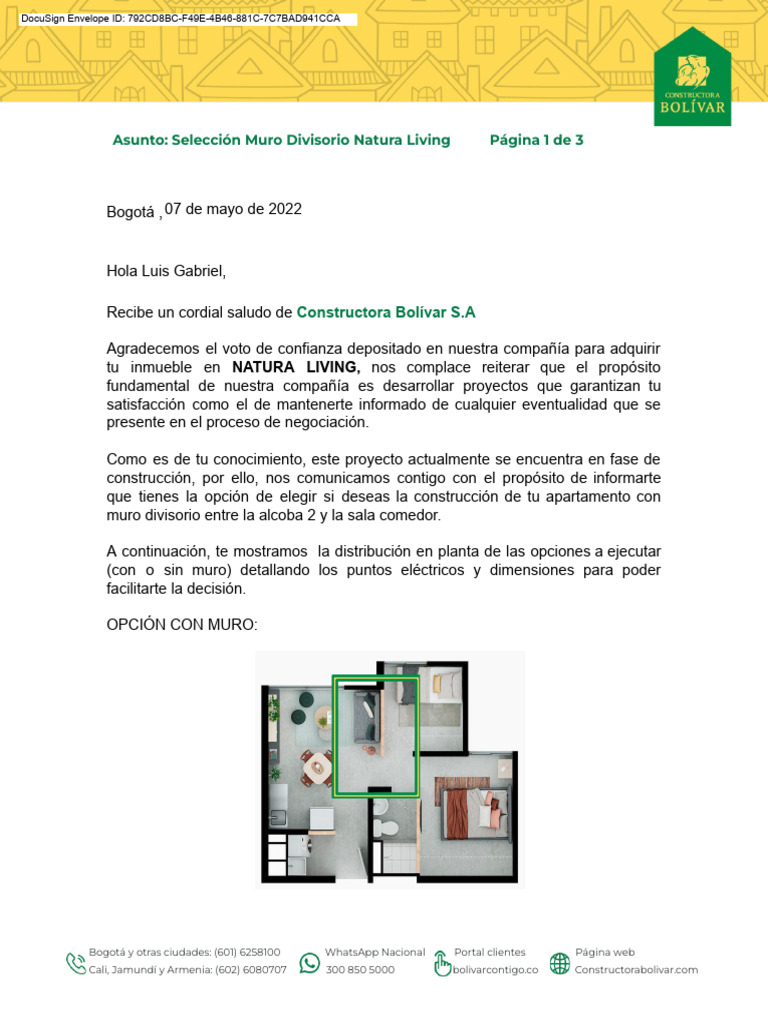 Opción de Muro Divisorio en Natura Living | PDF | Criptografía ...