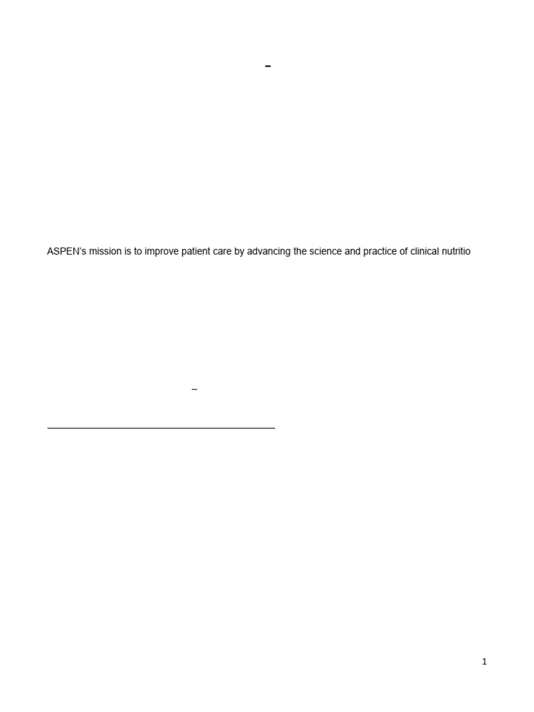 ASPEN Definition of Nutrition Terms | PDF | Malnutrition | Nutrition
