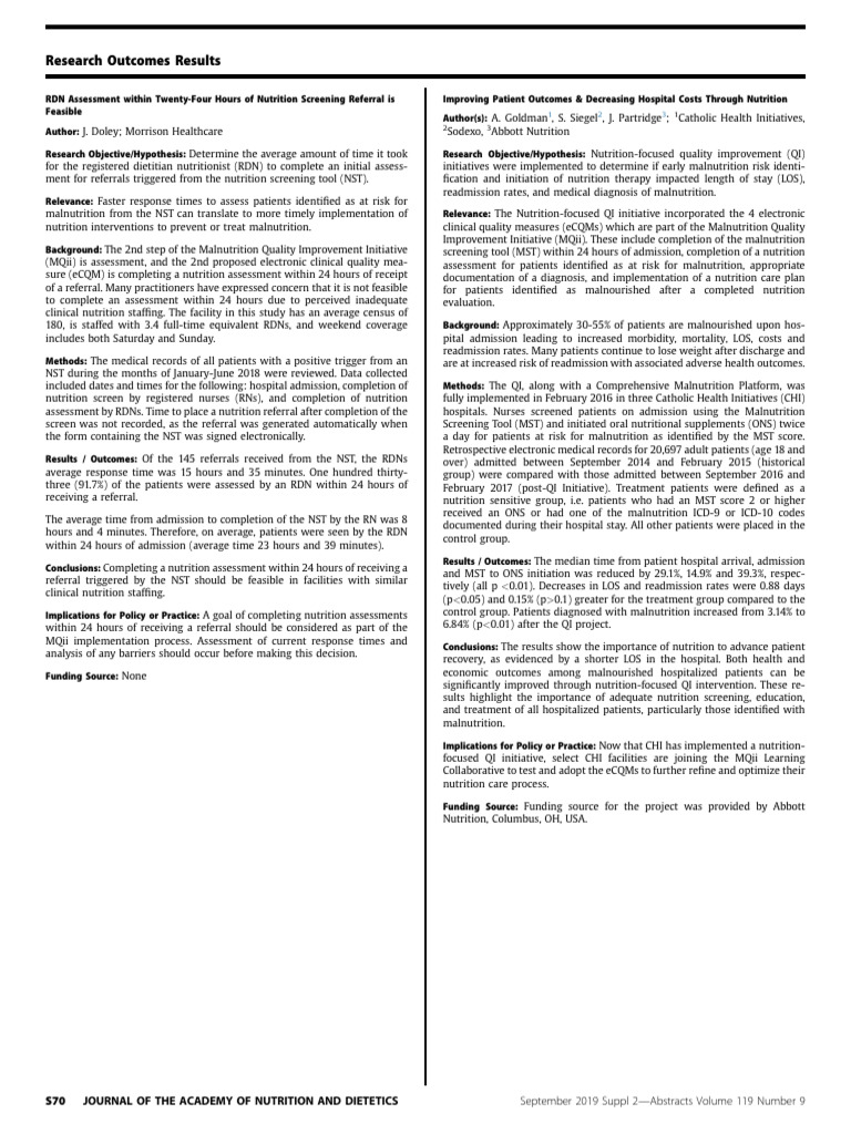 RDN Assessment Within Twenty Four Hours of Nutriti | PDF | Malnutrition ...