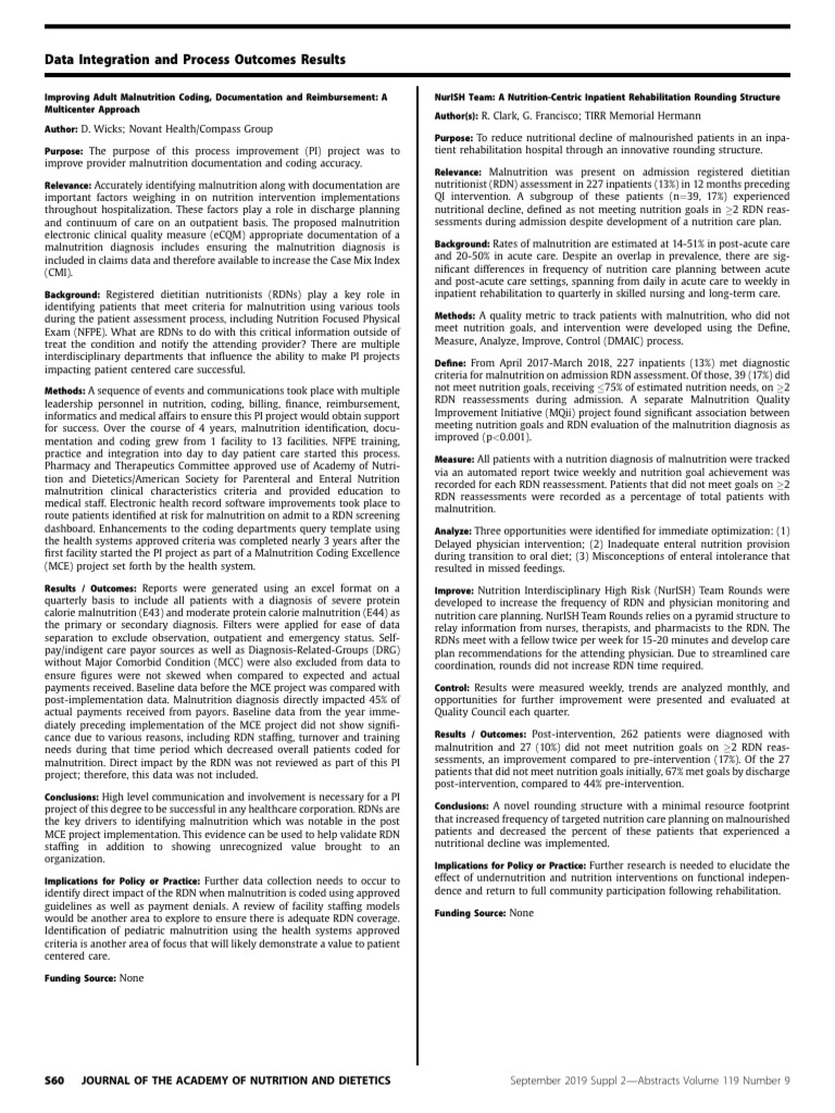 Improving Adult Malnutrition Coding, Documentation | PDF | Malnutrition ...
