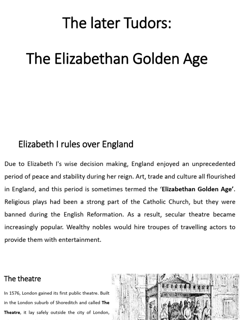 The Later Tudors The Elizabethan Golden Age | PDF | Francis Drake ...
