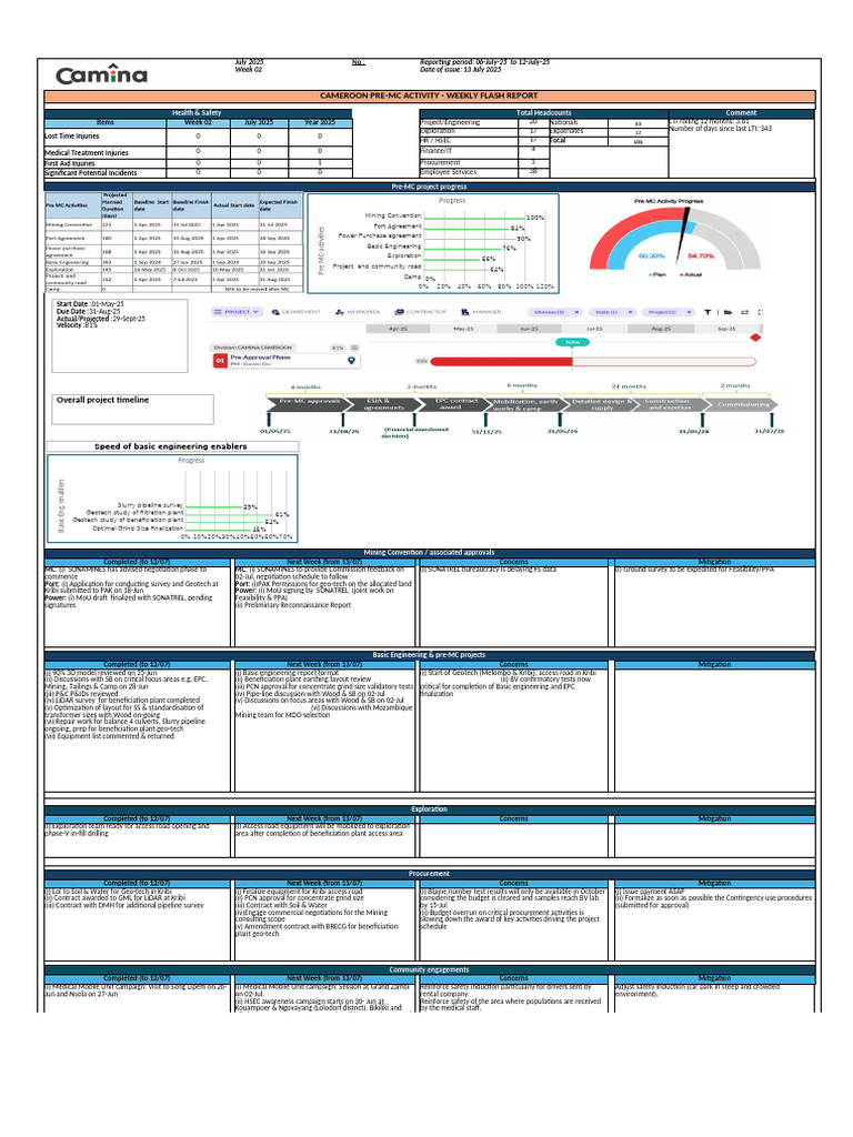 Cameroon Weekly Flash Report - July 2025 | PDF