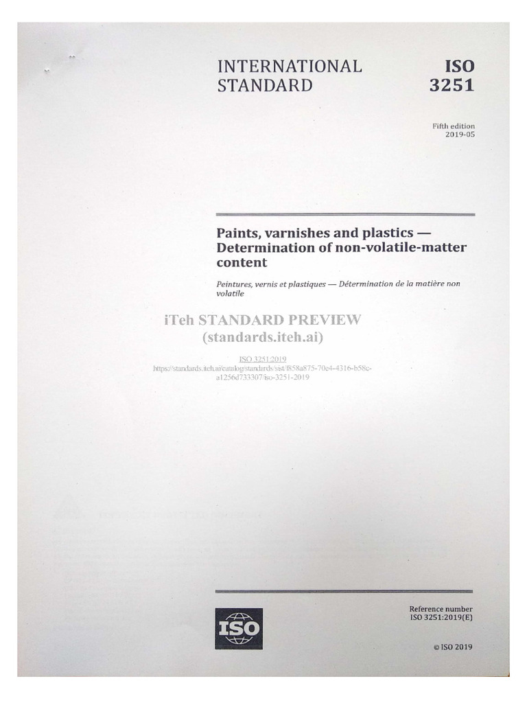 ISO 3251 Document Overview | PDF