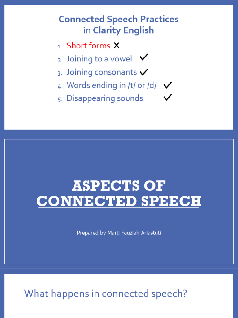 Connected Speech Techniques in English | PDF | Phonology | Linguistics