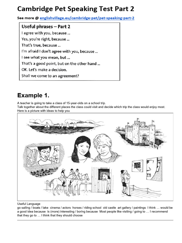 Cambridge PET Speaking Test Guide | PDF