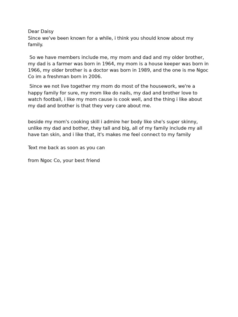 Dear Daisy | PDF