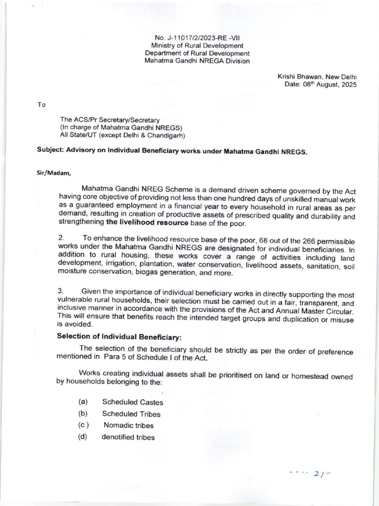 Advisory On Individual Beneficiary | PDF | Standard Of Living | Welfare ...