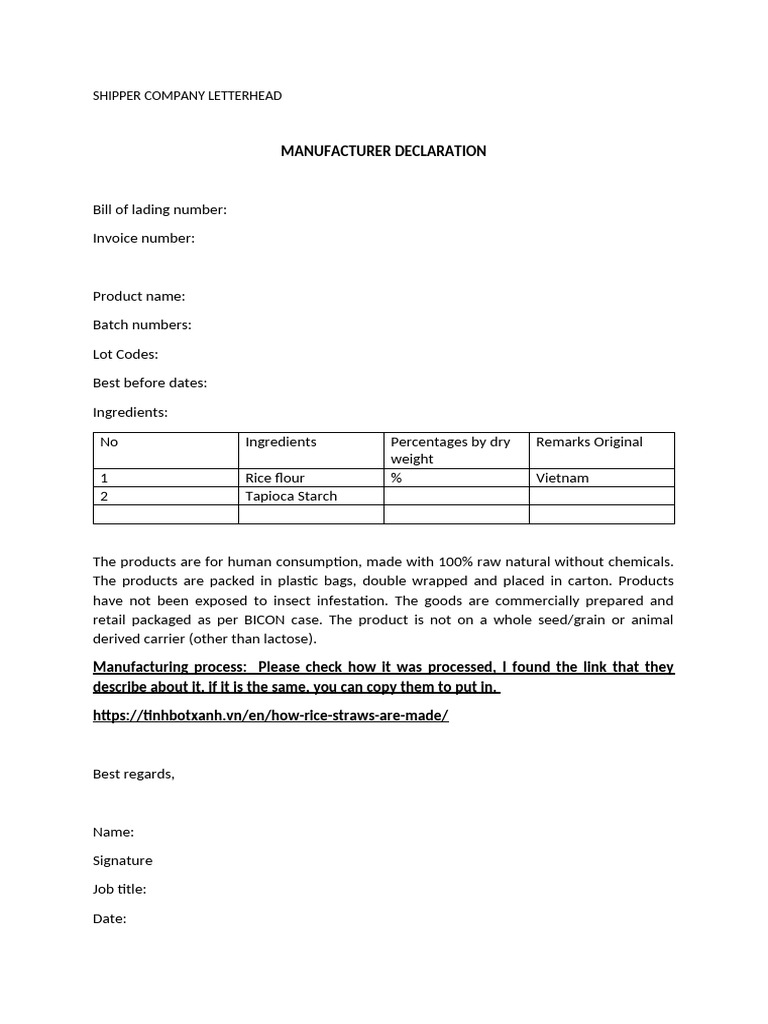 Man Dec Form | PDF