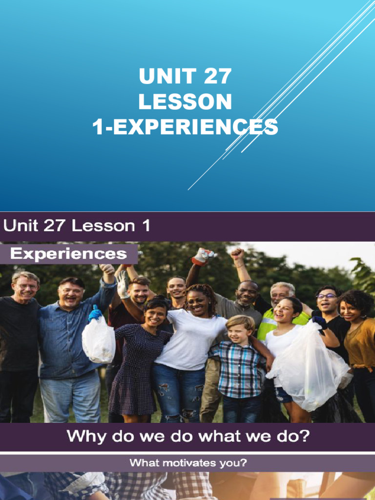 Pre-Unit 27-Lesson 1 | PDF