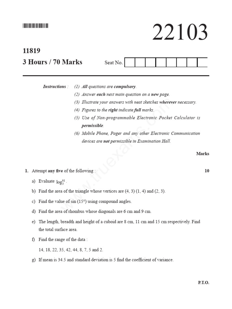 W 2018 A - Merged - Watermark | PDF | Area | Mathematics