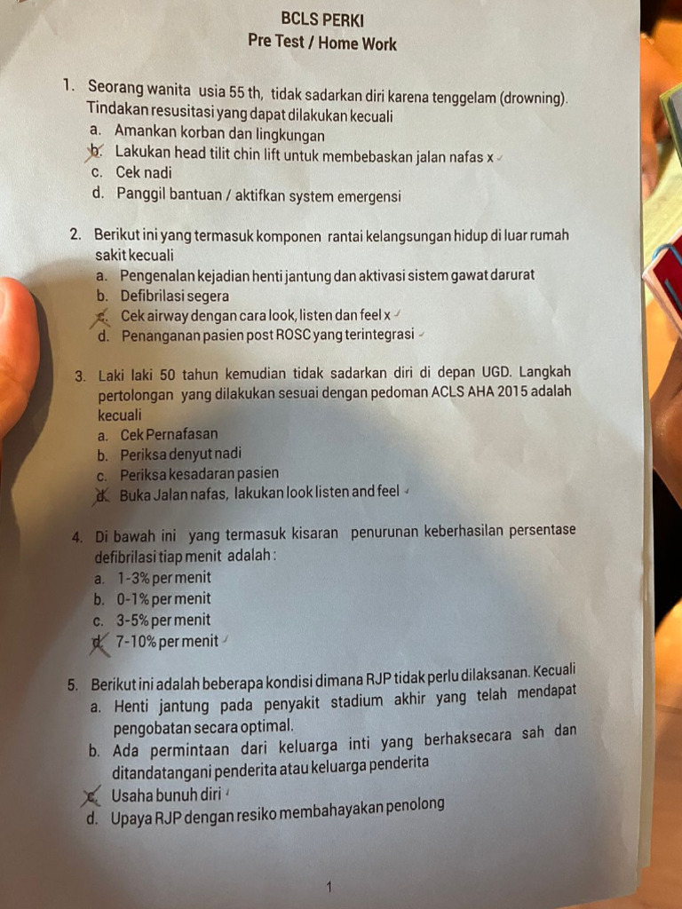 Pretest Acls & Bcls 2023 | PDF
