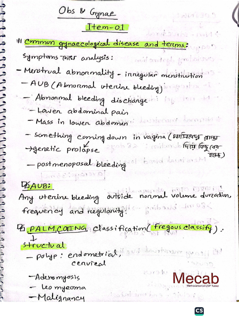 Obs Gynae | PDF