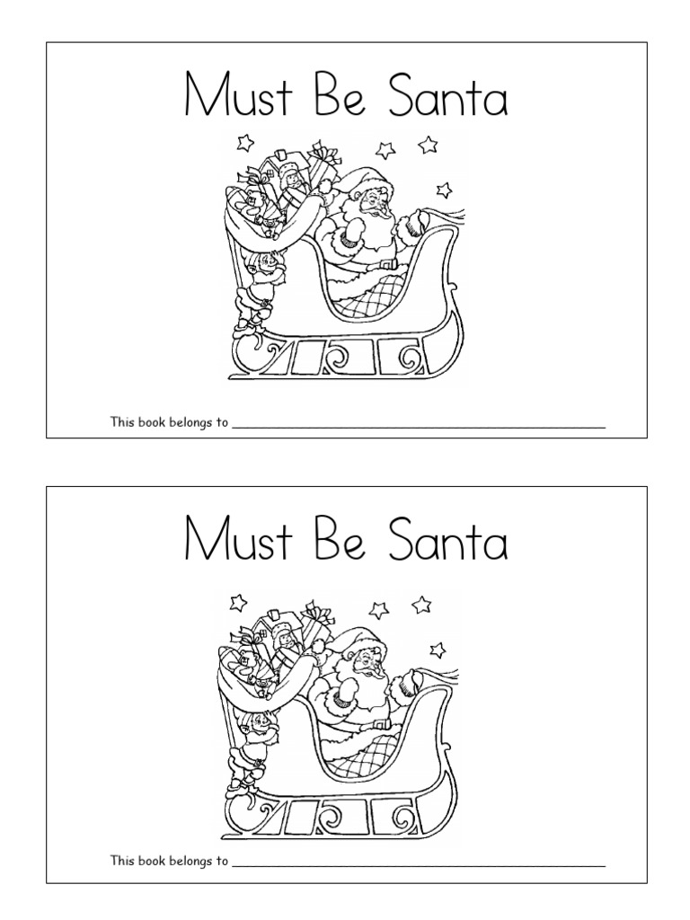 Must Be Santa: This Book Belongs To | PDF | Santa Claus's Reindeer ...