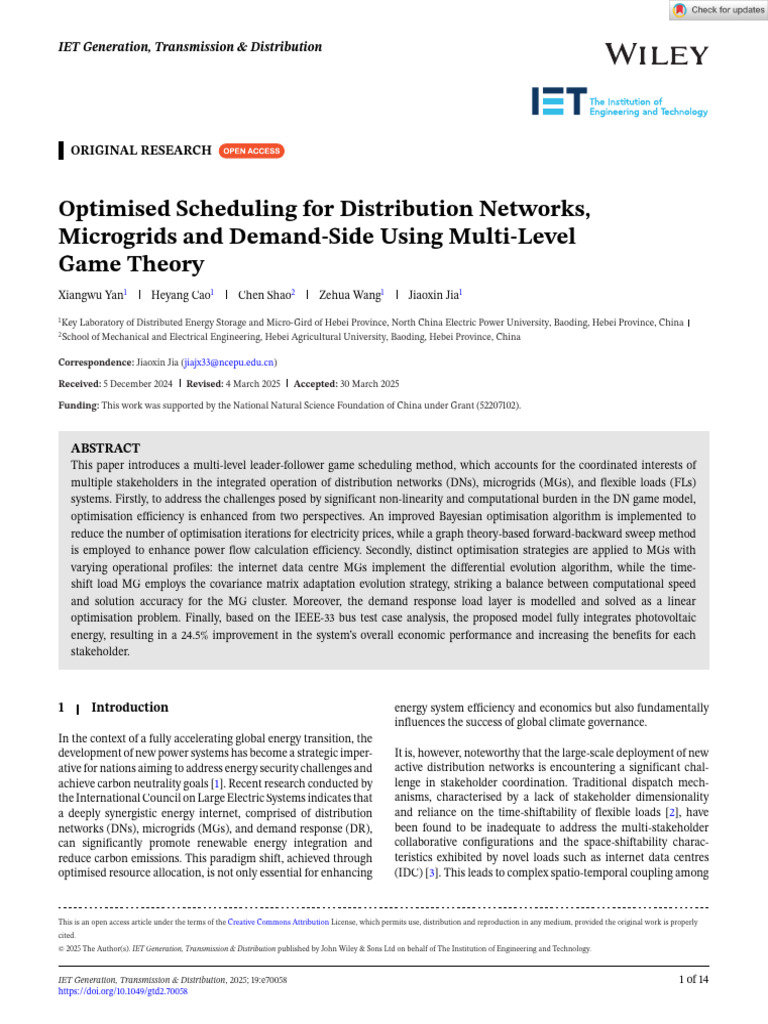 6 - Optimised Scheduling For Distribution Networks Microgrids and ...