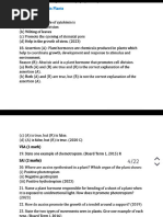 Class 10 Science Pyq CH 6 Control and Coordination | PDF | Auxin | Endocrine System