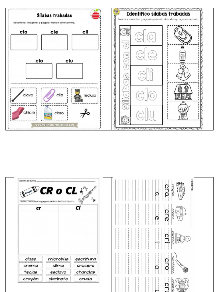 Lenguaje - Consonantico CR y CL | PDF