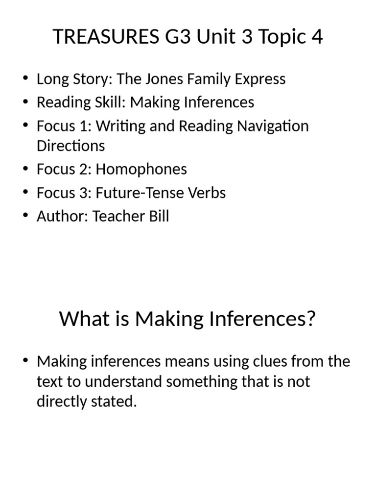 Treasures G3 3.4 Reading Grammar | PDF