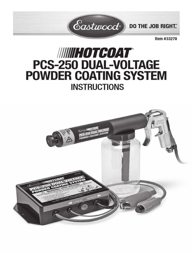 PCS-250 Dual-Voltage Powder Coating Guide | PDF | Paint | High Voltage