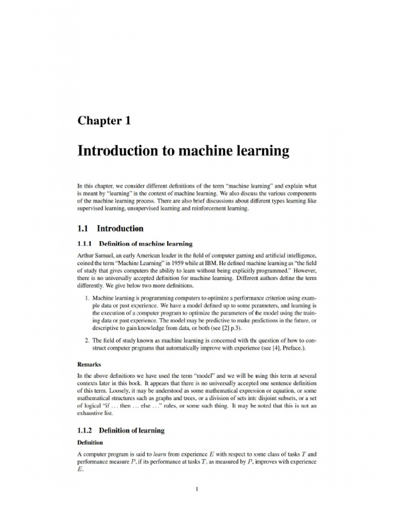 Introduction To Machine Learning | PDF