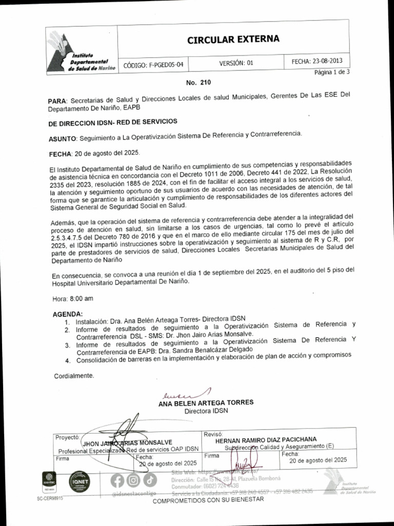 Circular Externa Nº210 | PDF