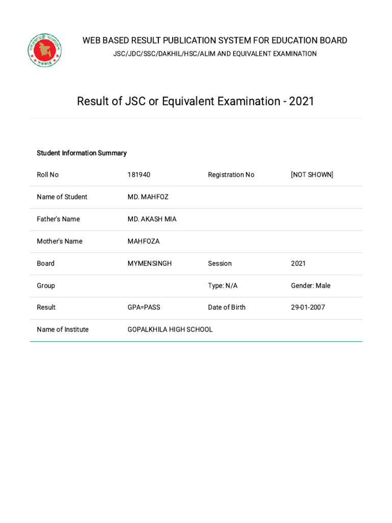 Web Based Result Publication System For Education Board | PDF