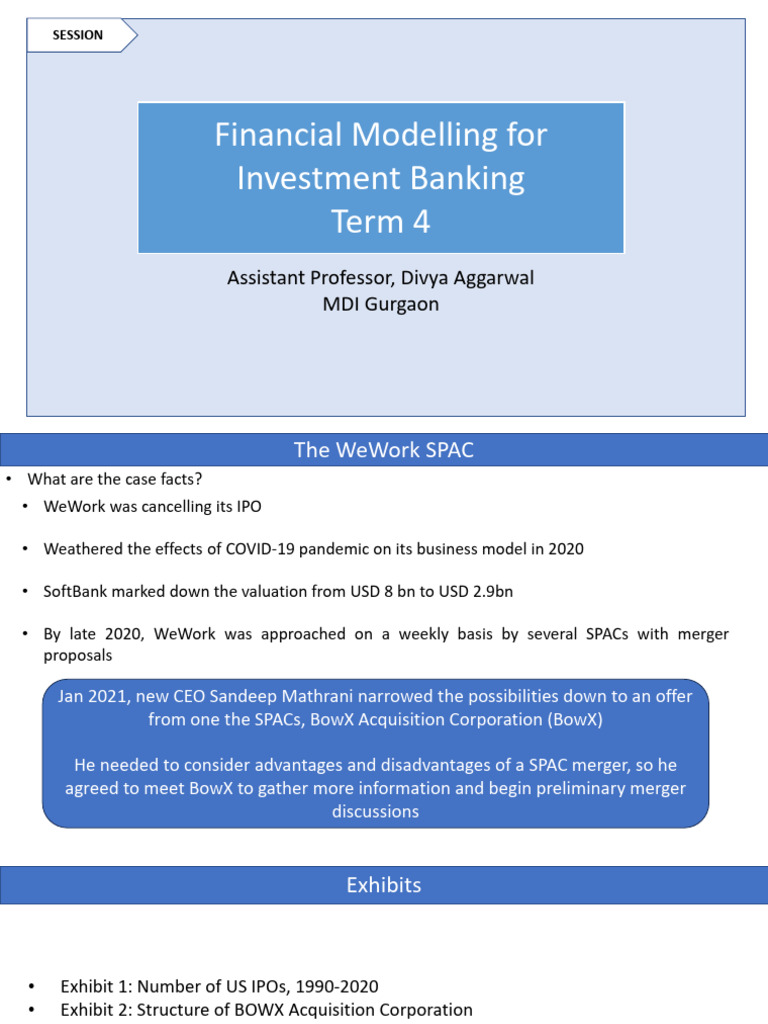 WeWork SPAC Merger Analysis | PDF | Stocks | Initial Public Offering