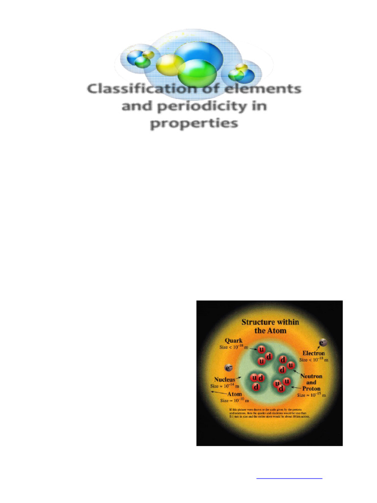 Periodic Table and Element Classification | PDF | Periodic Table | Atoms
