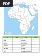 Continente Africano Países y Sus Capitales | PDF | África | Sahara ...