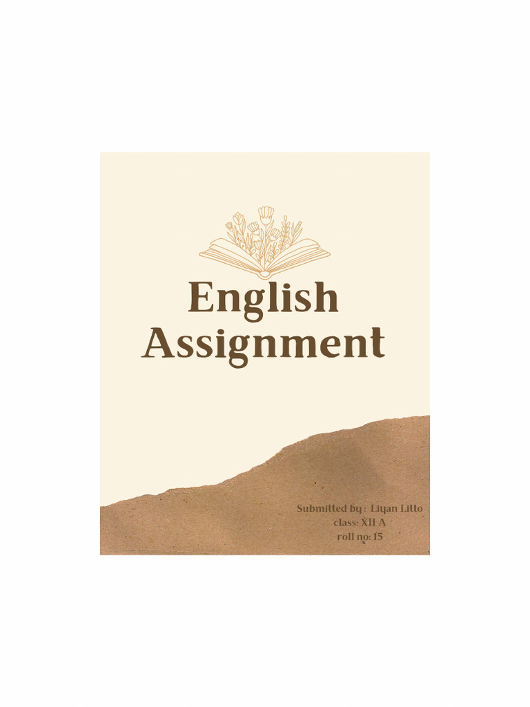 English Assignment Cover A4 | PDF