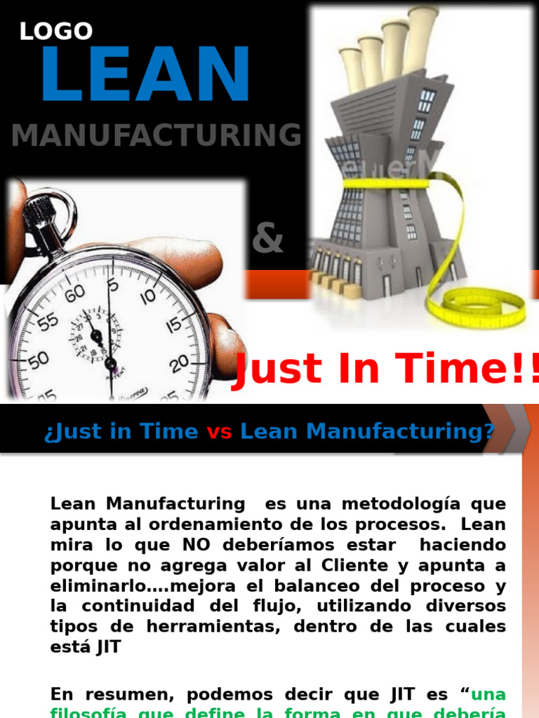 Lean Manufacturing y Just In Time Explicados | PDF | Lean Manufacturing ...