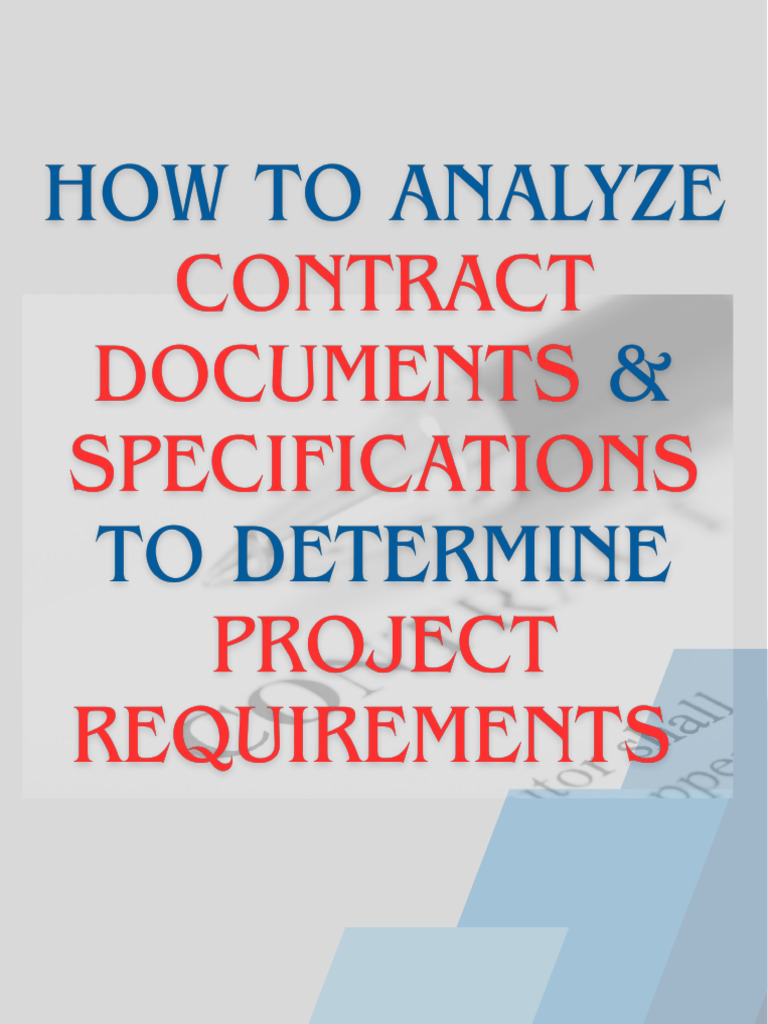 Contract Documents | PDF