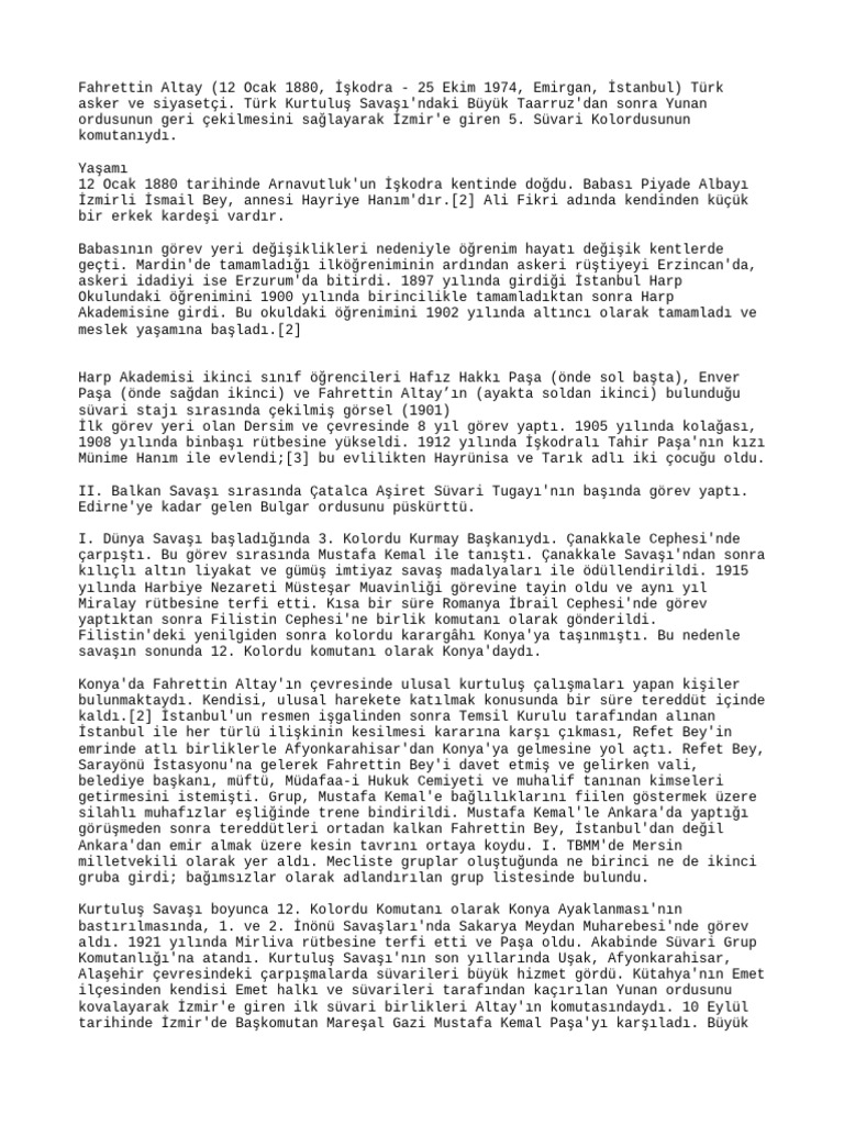 Fahrettin Altay | PDF